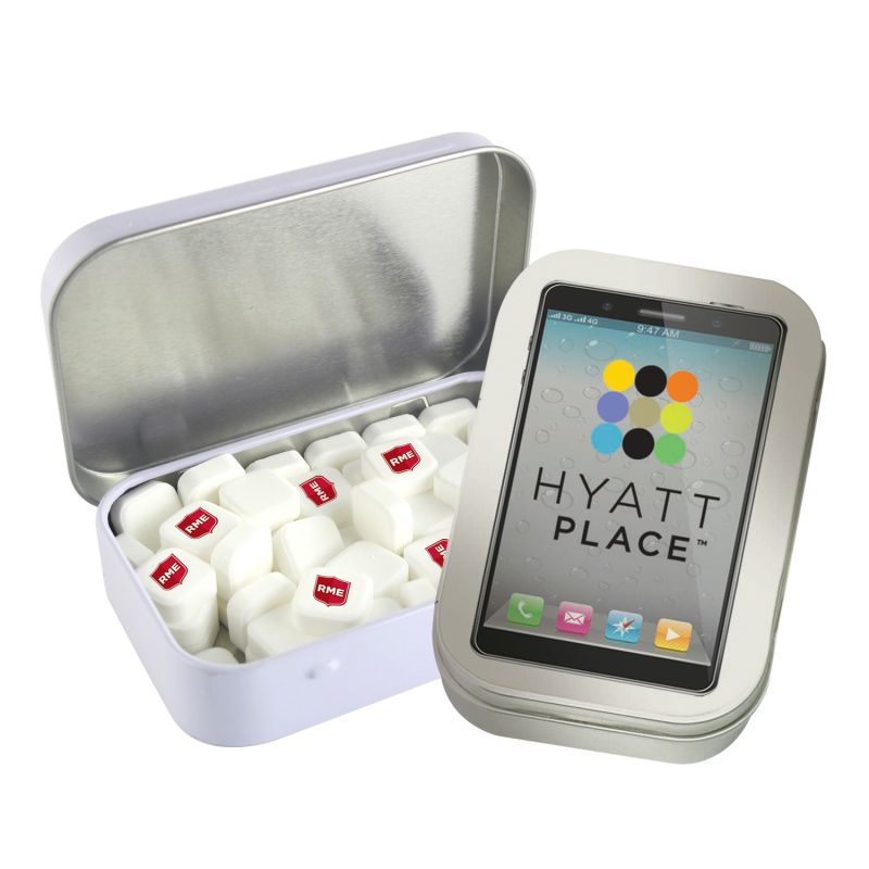 Rectangular Tin with Imprinted Square Mints – PG TEX