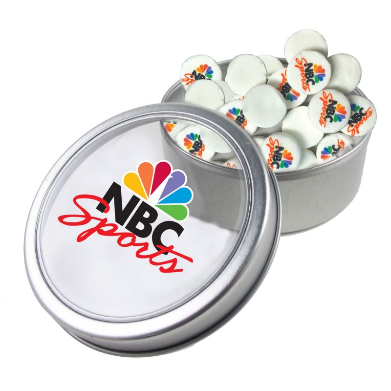 Large Top View Tin - Imprinted Round Mints – PG TEX